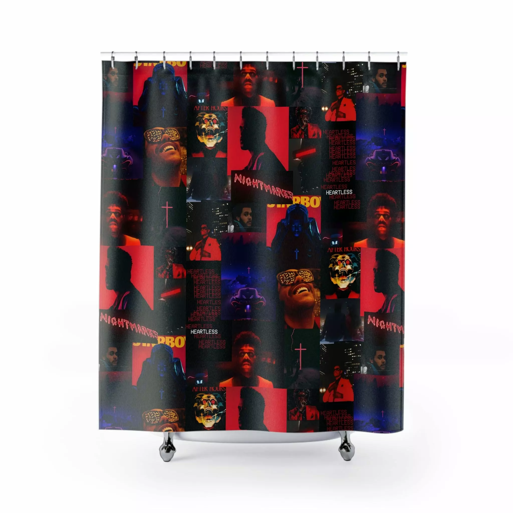The Weeknd Heartless Nightmares Collage Shower Curtain - Hearthtops Store