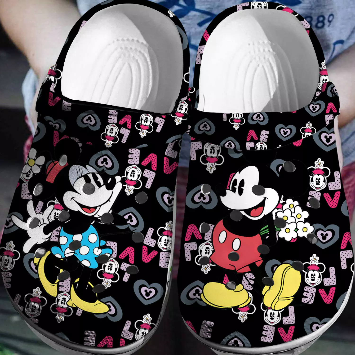 Disney Duo Delight Mickey Minnie Crocss 3d Clog Shoes - Hearthtops Store