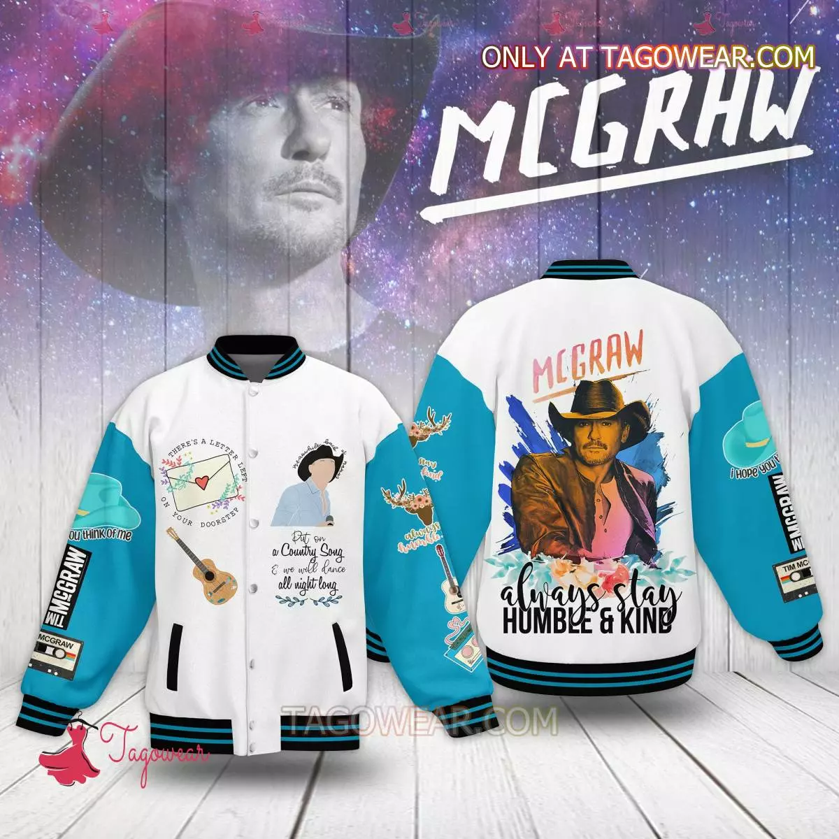 Tim Mcgraw Always Stay Humble And Kind Baseball Jacket - Hearthtops Store