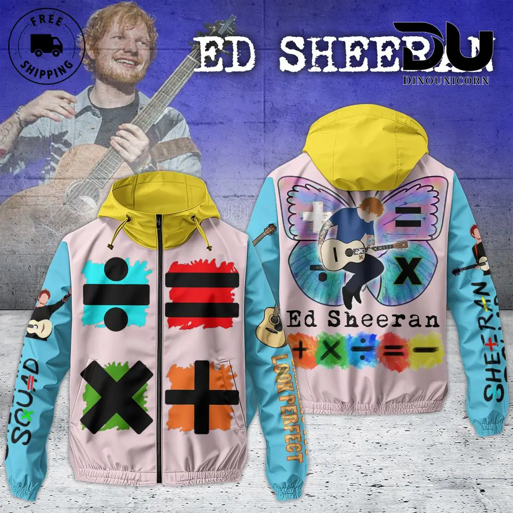 Ed Sheeran Windbreaker Outdoor Jacket - Hearthtops Store