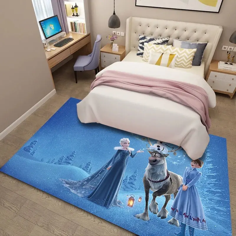 Frozen Anna Elsa Princess Carpet Living Room Bedroom Sofa Mat Door Rugs ...