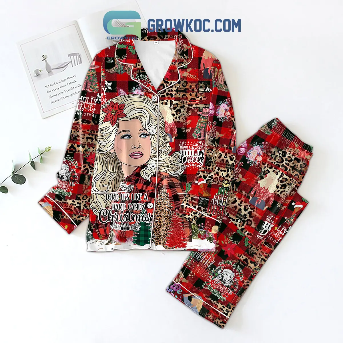 Have A Holly Dolly Christmas Pajamas Set - Hearthtops Store