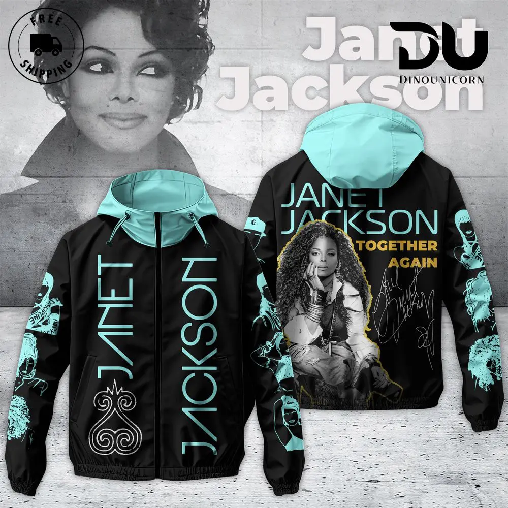 Janet Jackson Together Again Windbreaker Outdoor Jacket - Hearthtops Store
