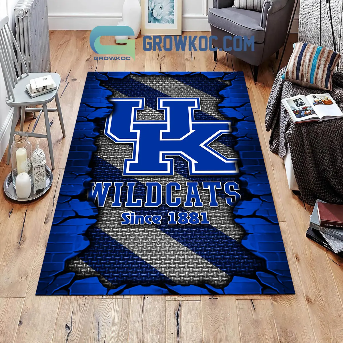 Kentucky Wildcats Football Team Living Room Rug - Hearthtops Store