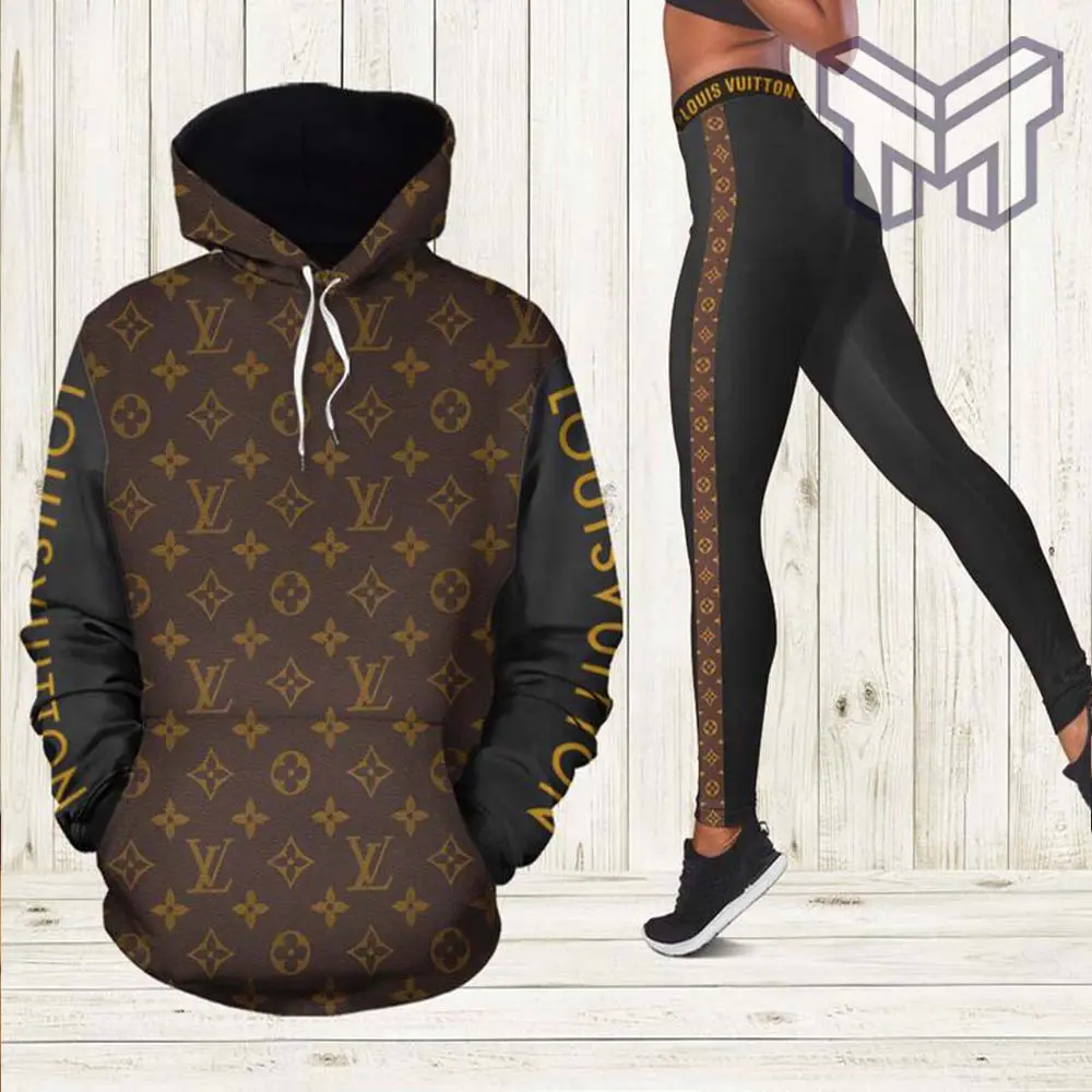 Louis Vuitton Brown Hoodie Leggings Luxury Brand Lv Clothing Clothes ...