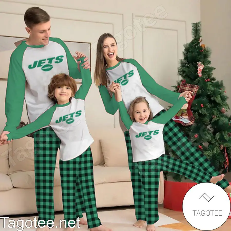 New York Jets NFL Buffalo Plaid Pajamas Set - Hearthtops Store
