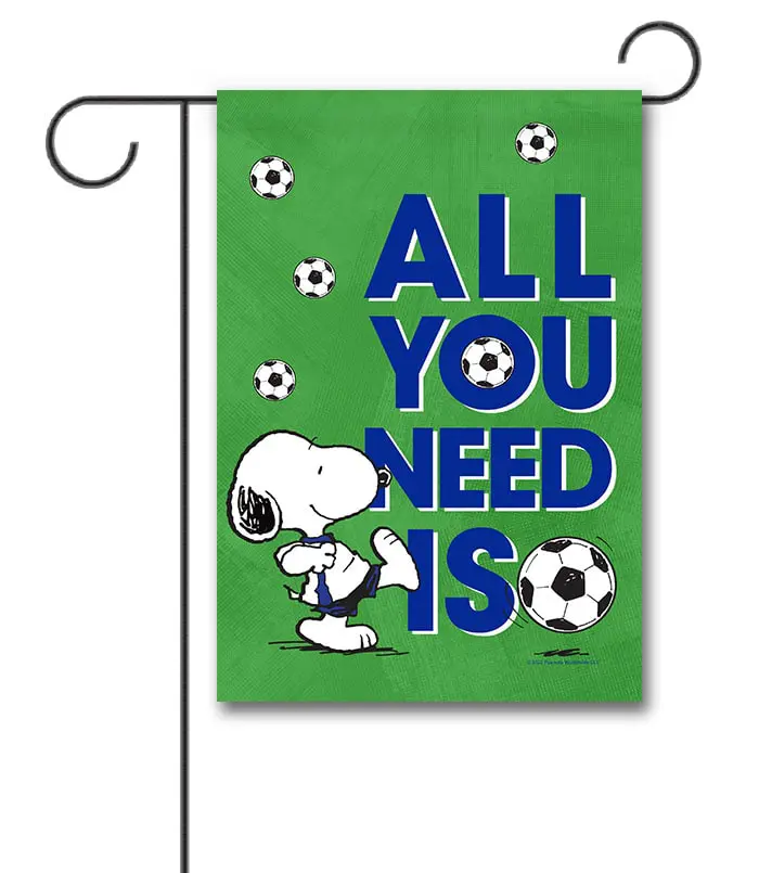 PEANUTS Soccer Snoopy Garden Flag - Hearthtops Store