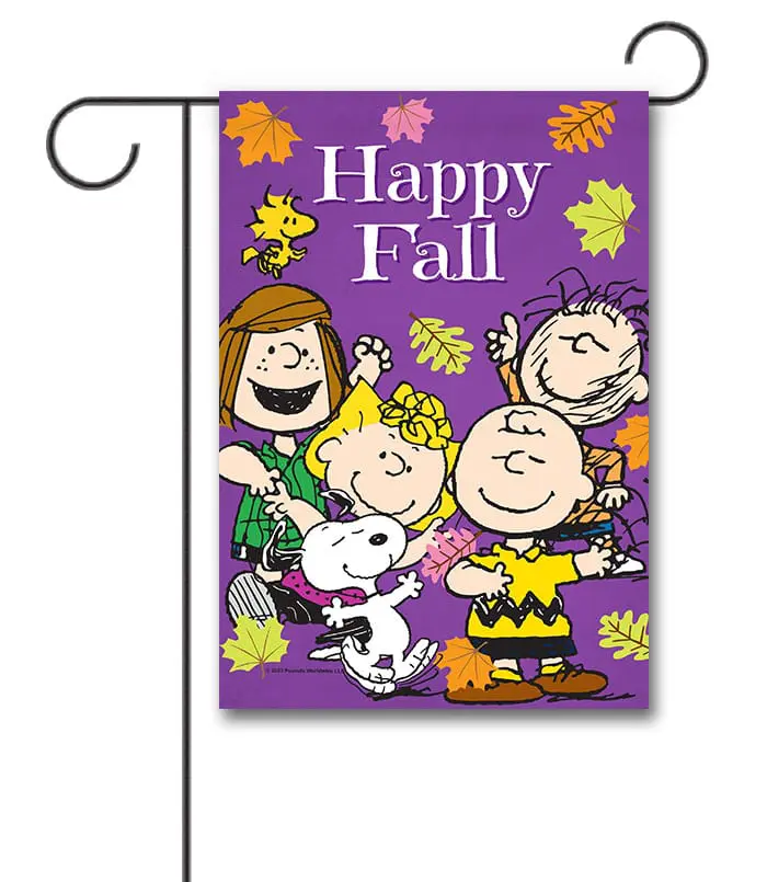 PEANUTS Dancing in Fall Friends Garden Flag - Hearthtops Store