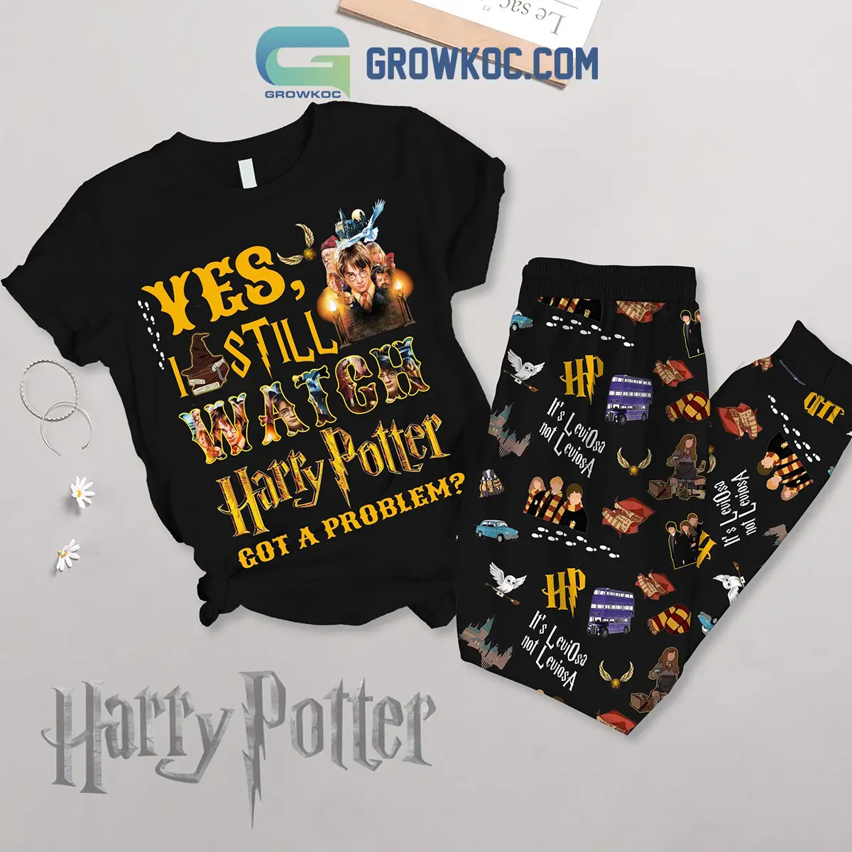 Potterhead I Still Watch Harry Potter Movies Fleece Pajamas Set ...