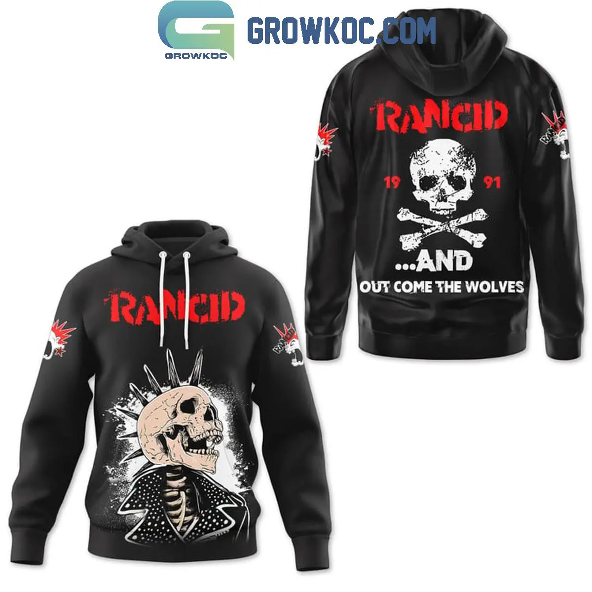 Rancid 1991 And Out Come The Wolves Fan Hoodie T-Shirt - Hearthtops Store