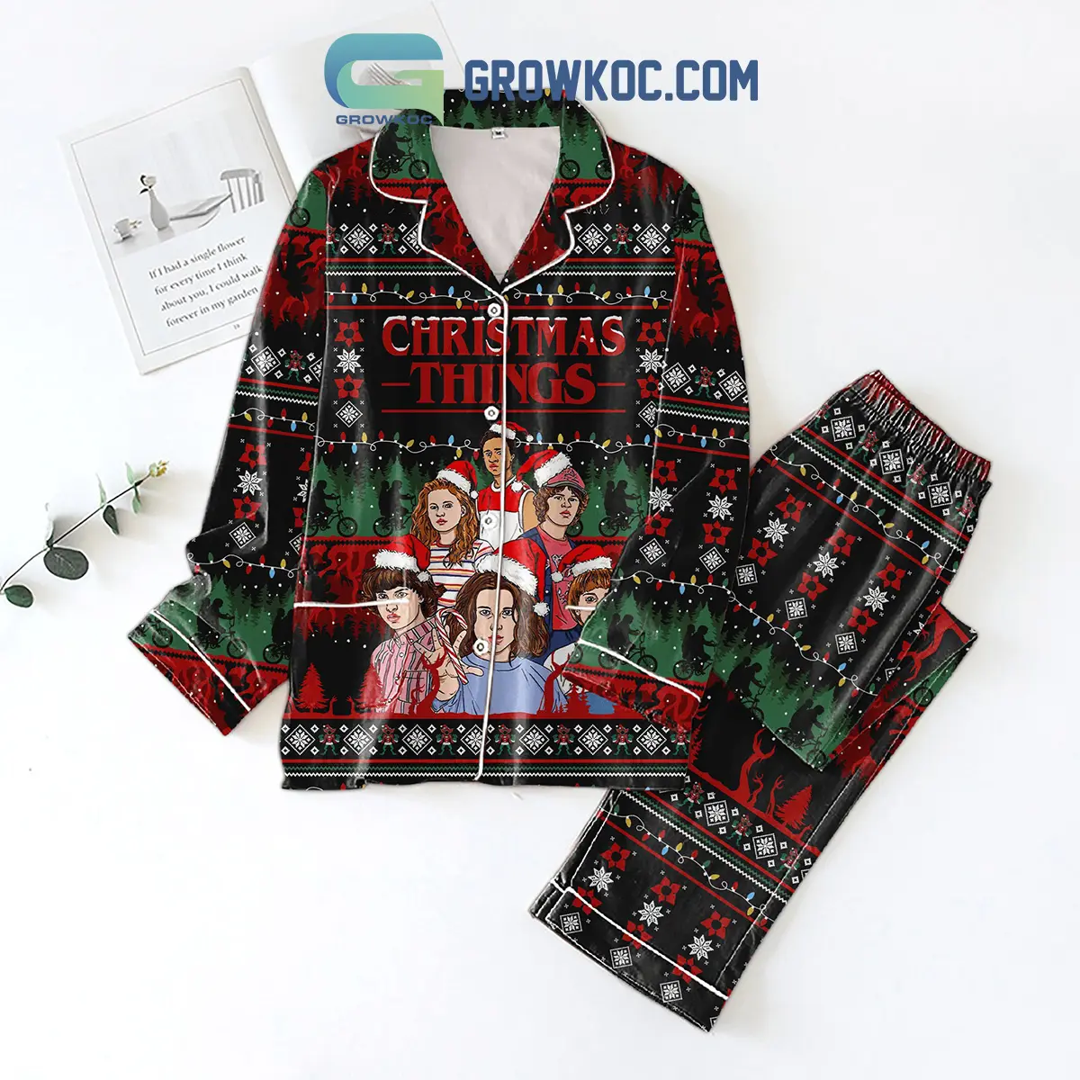 Stranger Things Merry Christmas Pajamas Set - Hearthtops Store