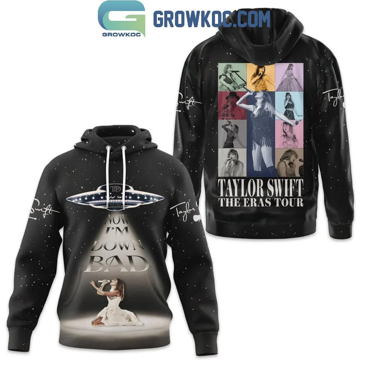 Taylor Swift Now I'M Down Bad Crying In The Eras Tour Hoodie T-Shirt ...