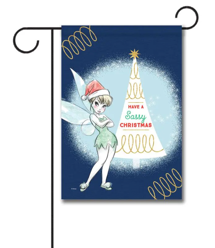 Have a Sassy Christmas Tinker Bell Garden Flag - Hearthtops Store