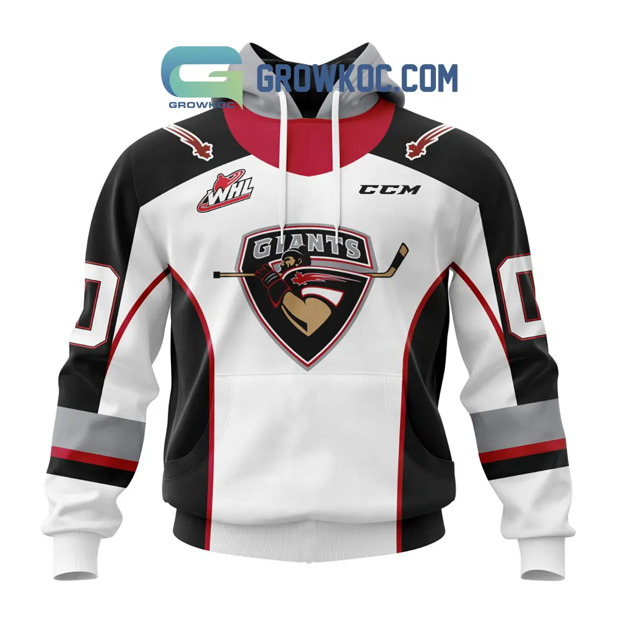 Vancouver Giants Away Jersey Personalized Hoodie Shirt - Hearthtops Store