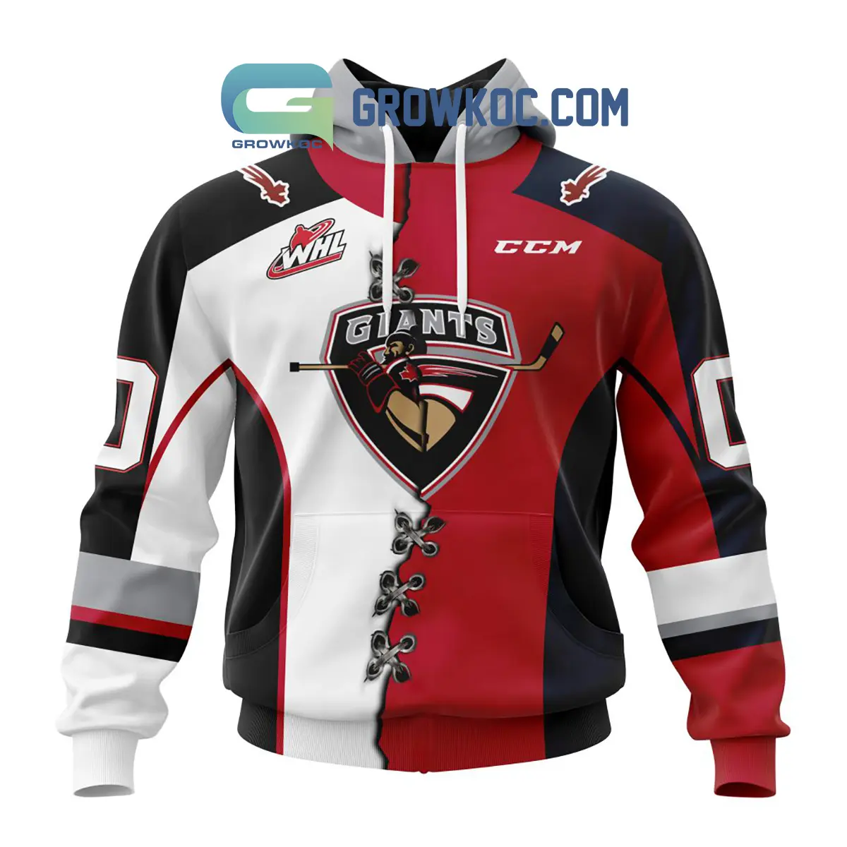 Vancouver Giants Mix Home And Away Jersey Personalized Hoodie Shirt ...