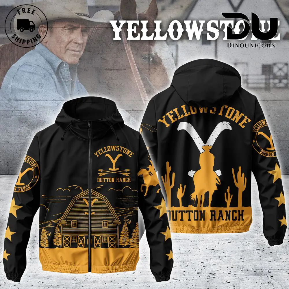Yellowstone Dutton Ranch Windbreaker Outdoor Jacket - Hearthtops Store