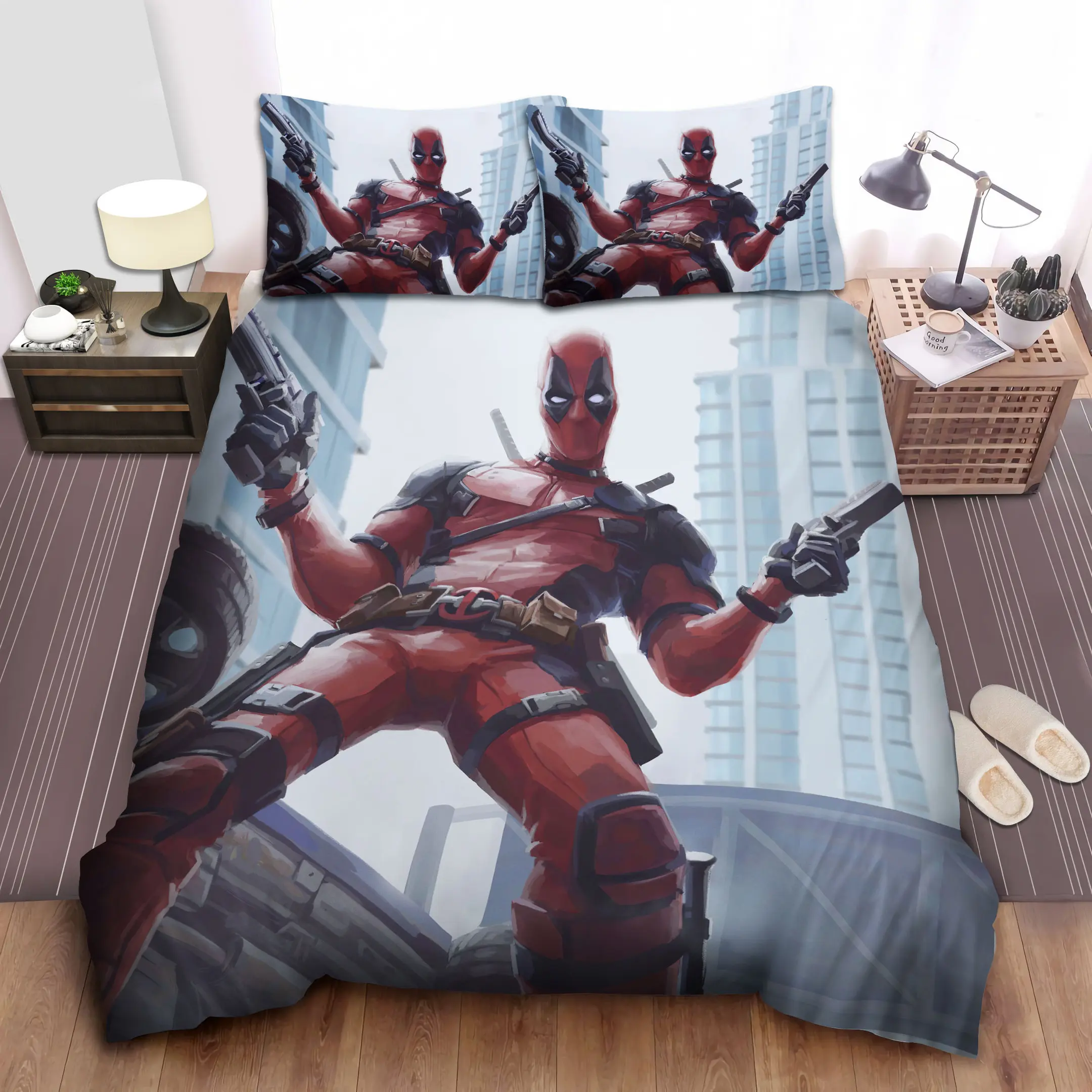 Deadpool Hanging Duvet Cover Bedroom Sets Comfortable Bedding Sets ...