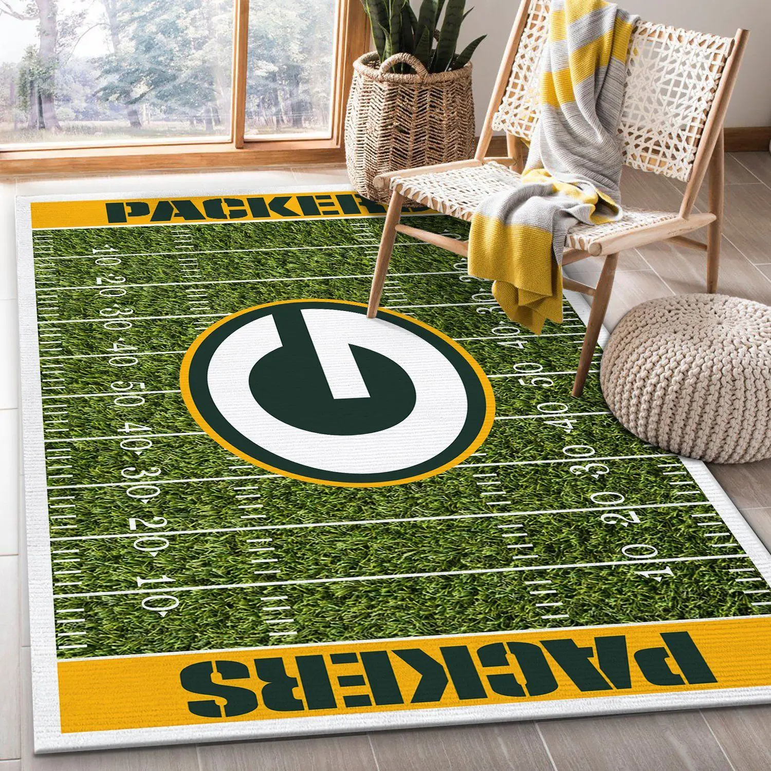 Green Bay Packers Rug Custom Size And Printing - Hearthtops Store