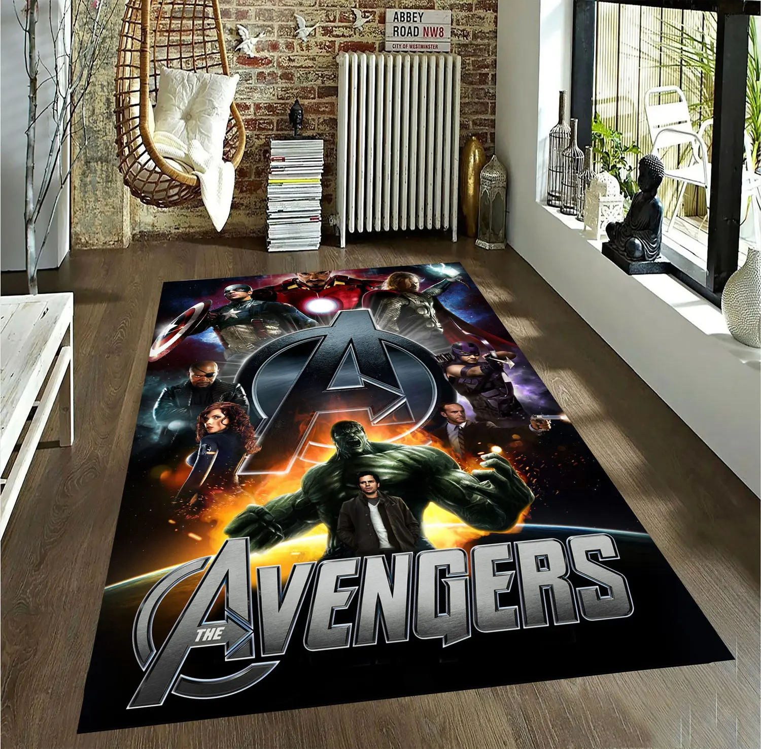 Avengers Superhero Themed Marvel Rug,Fantastic Cartoon Mat,Marvel Decor ...