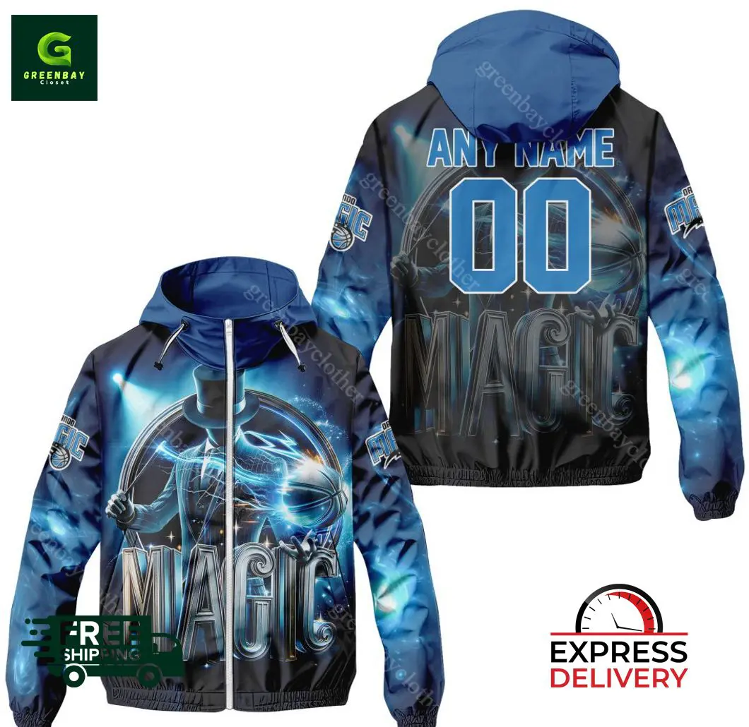 Orlando Magic NBA Personalized Windbreaker Jacket - Hearthtops Store