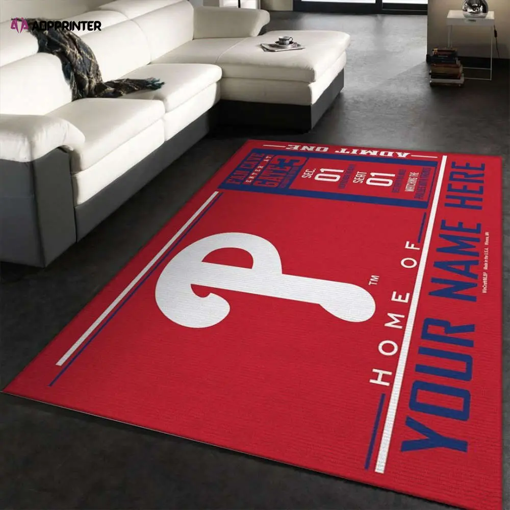 Philadelphia Phillies Rug Living Room Floor Decor Fan Gifts ...