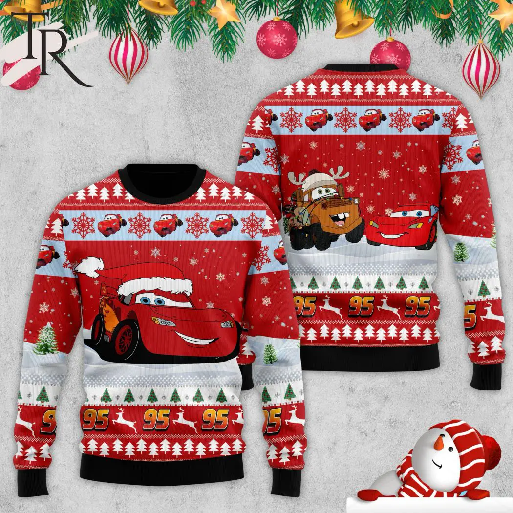 Car 95 Mcqueen Ugly Christmas Sweater - Hearthtops Store